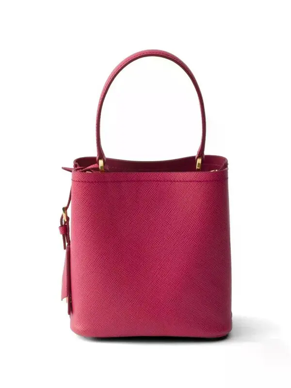 Prada Panier Mini Saffiano Leather Bucket Bag - Pink