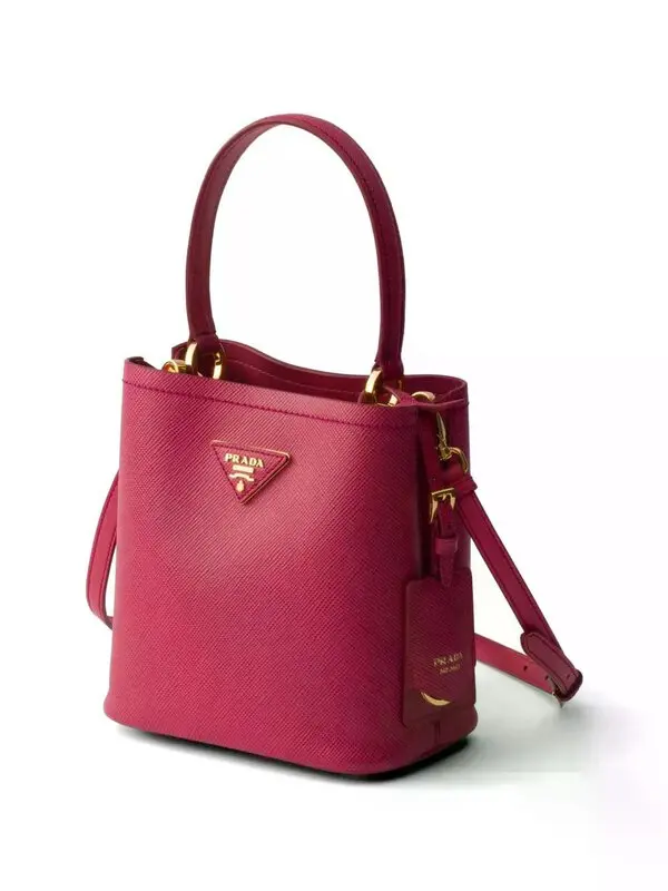 Prada Panier Mini Saffiano Leather Bucket Bag - Pink