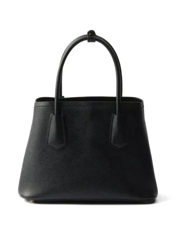 Prada Small Saffiano Leather Double Bag - Black