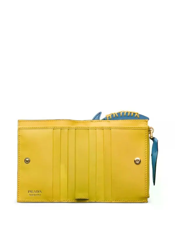 Prada Small Leather Wallet - Yellow