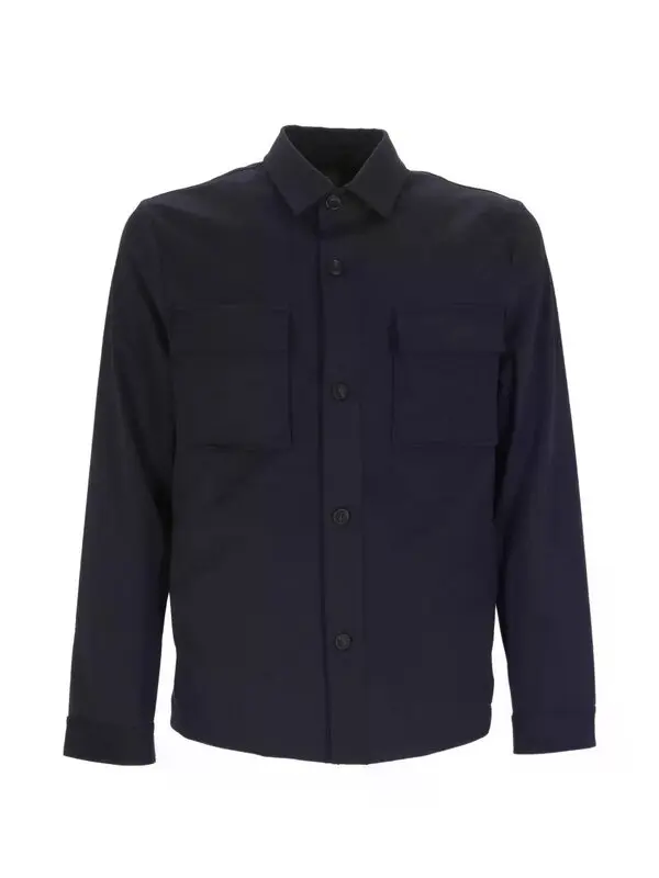 HOSIO Flap-pocket Button-up Shirt-jacket
