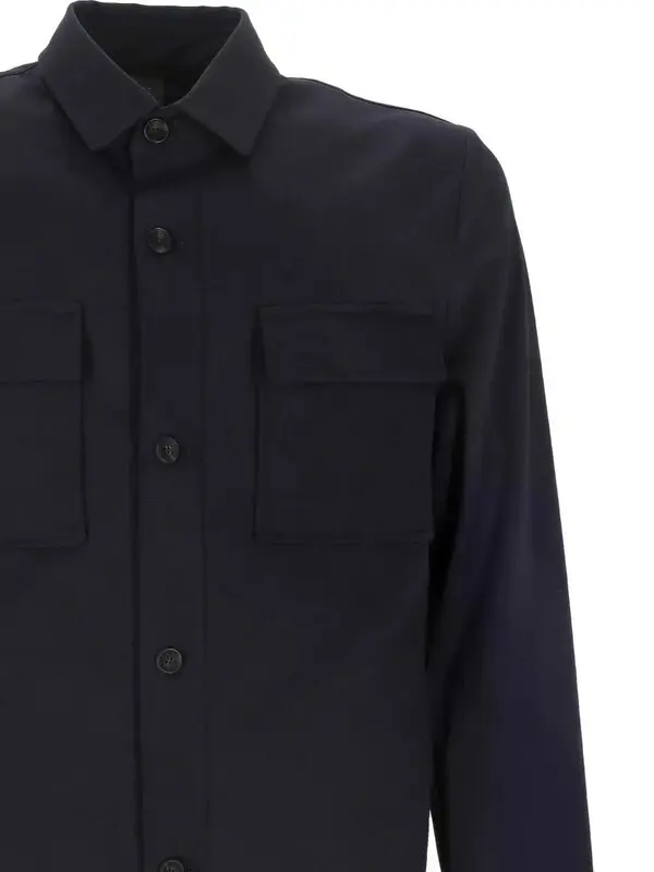 HOSIO Flap-pocket Button-up Shirt-jacket