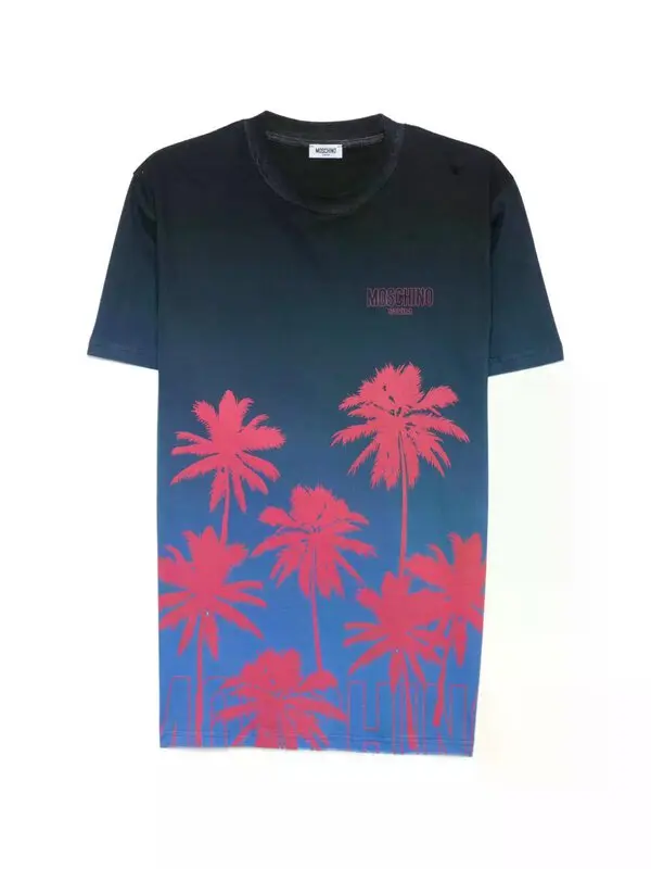 Moschino Palm-tree-print Ombré T-shirt