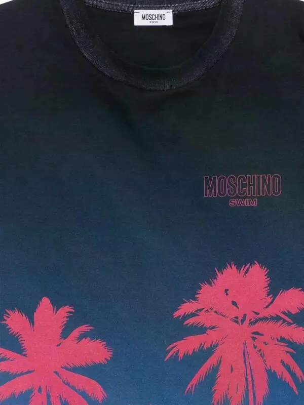 Moschino Palm-tree-print Ombré T-shirt