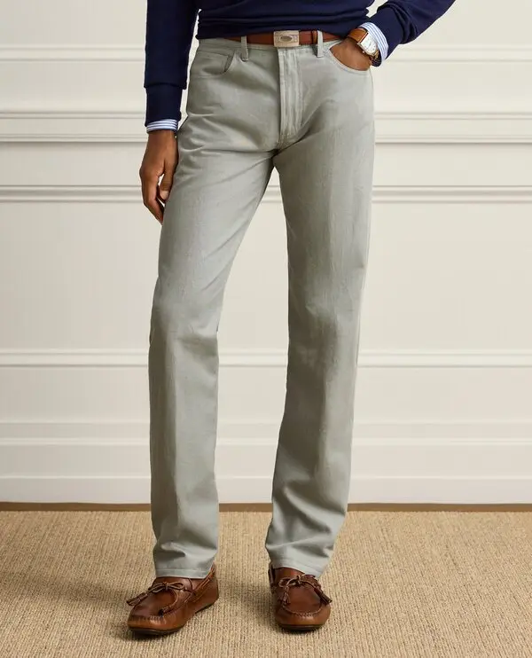 Ralph Lauren Straight Fit Cotton-linen Jean - Light Grey