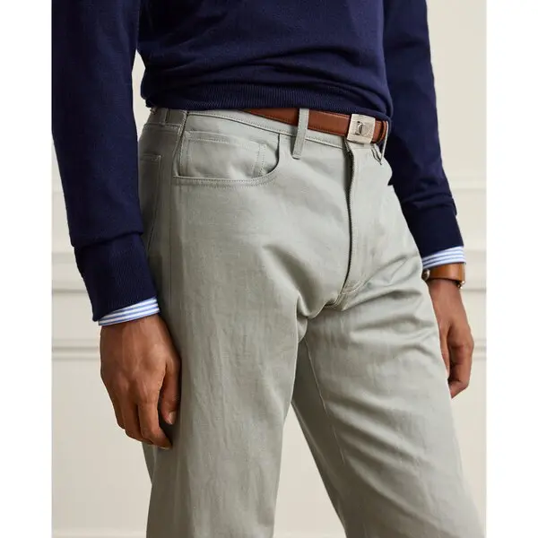 Ralph Lauren Straight Fit Cotton-linen Jean - Light Grey