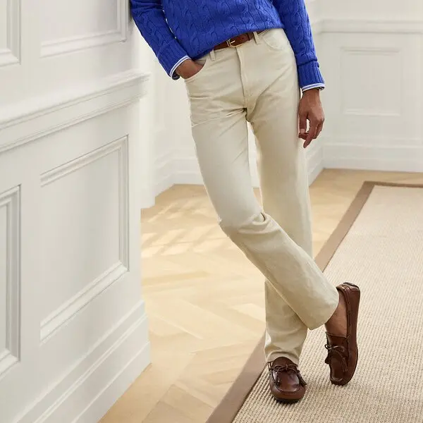 Ralph Lauren Straight Fit Cotton-linen Jean - Summer Sand