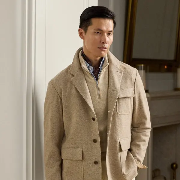 Ralph Lauren Hand-tailored Textured Staples Jacket