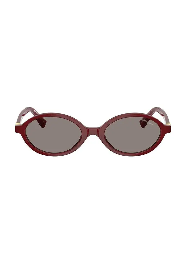 Miu Miu Oval Sunglasses - Red