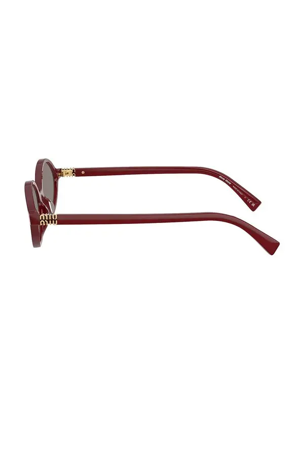 Miu Miu Oval Sunglasses - Red