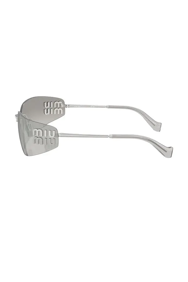 Miu Miu Rectangular Sunglasses - Silver