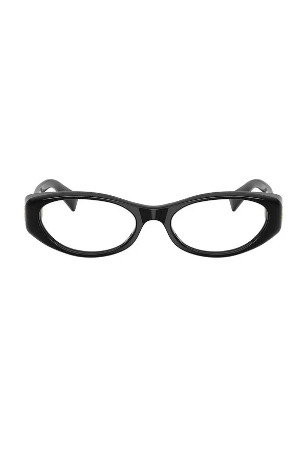 Miu Miu Oval Optical Eyeglasses - Black