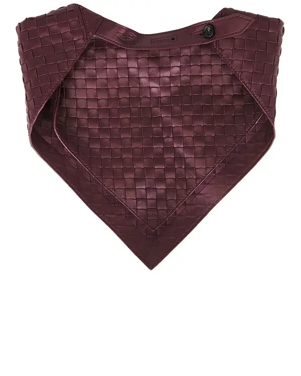 Bottega Veneta Leather Scarf - Barolo
