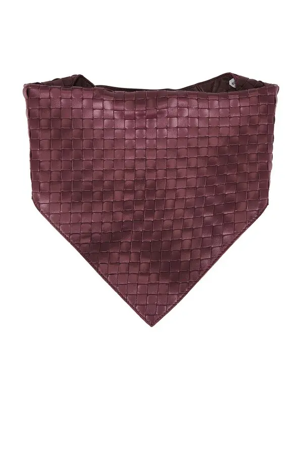 Bottega Veneta Leather Scarf - Barolo