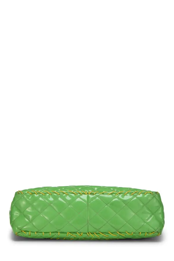 Chanel Vinyl Whipstitch Half Flap - Green