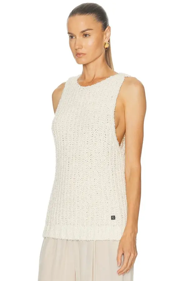 Balmain Cotton Blend Knit Top