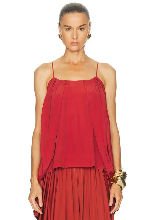 Balmain Thin Straps Draped Top