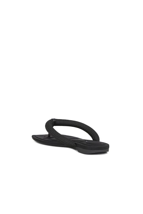 Alexander Wang Jenna Tubular Flat Thong Sandal - Black