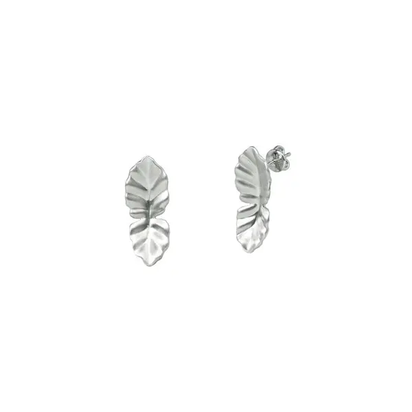 ONI Kaffir Form Stud Earrings - Silver