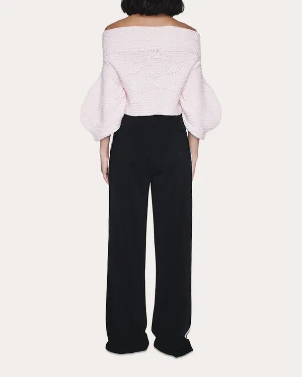 Hellessy Embellished Knit Off-shoulder Sweater