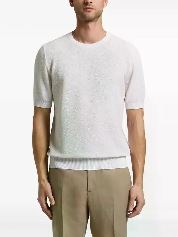 Peserico Waffle-knit Short-sleeved Top