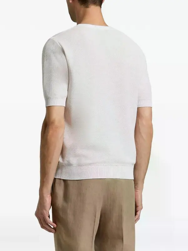 Peserico Waffle-knit Short-sleeved Top