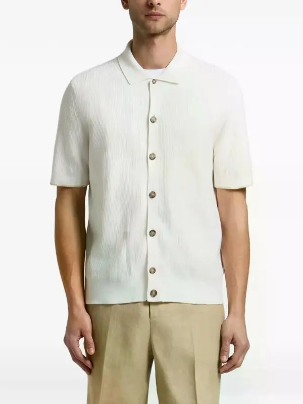 Peserico Ribbed-knit Short-sleeve Shirt