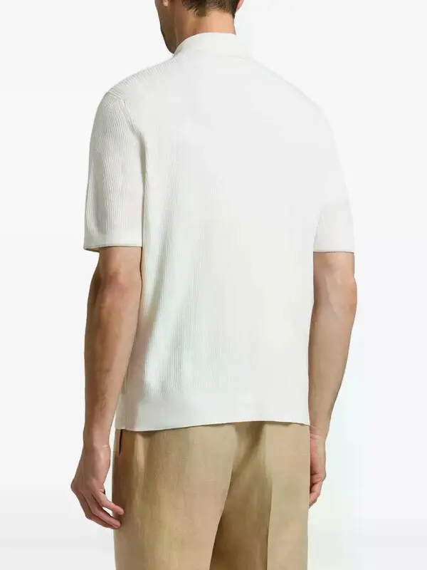 Peserico Ribbed-knit Short-sleeve Shirt