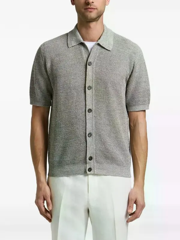 Peserico Waffle-knit Short-sleeve Shirt
