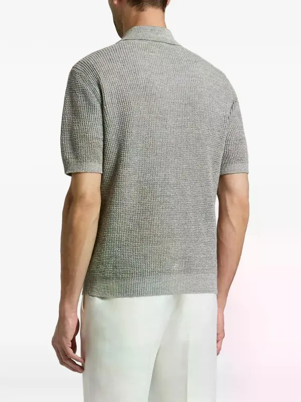 Peserico Waffle-knit Short-sleeve Shirt
