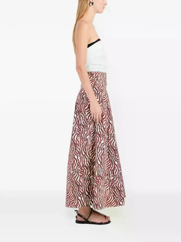 Proenza Schouler White Label Nessa Zebra-print Maxi Skirt - Neutrals