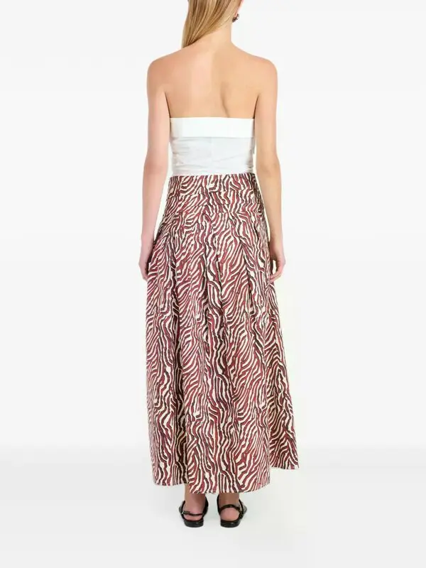 Proenza Schouler White Label Nessa Zebra-print Maxi Skirt - Neutrals