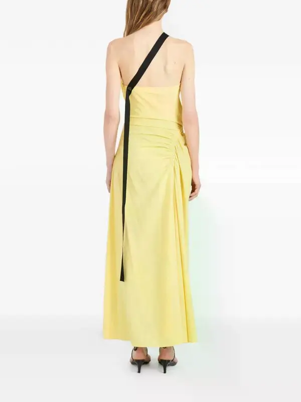 Proenza Schouler Sirena Crinkled One-shoulder Maxi Dress - Yellow