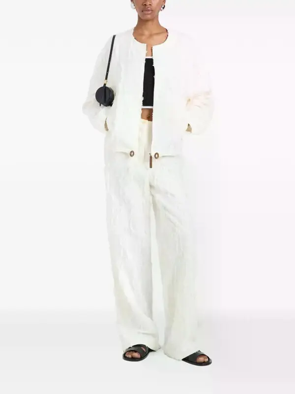 Proenza Schouler White Label Fringed Jacquard Jacket - Neutrals