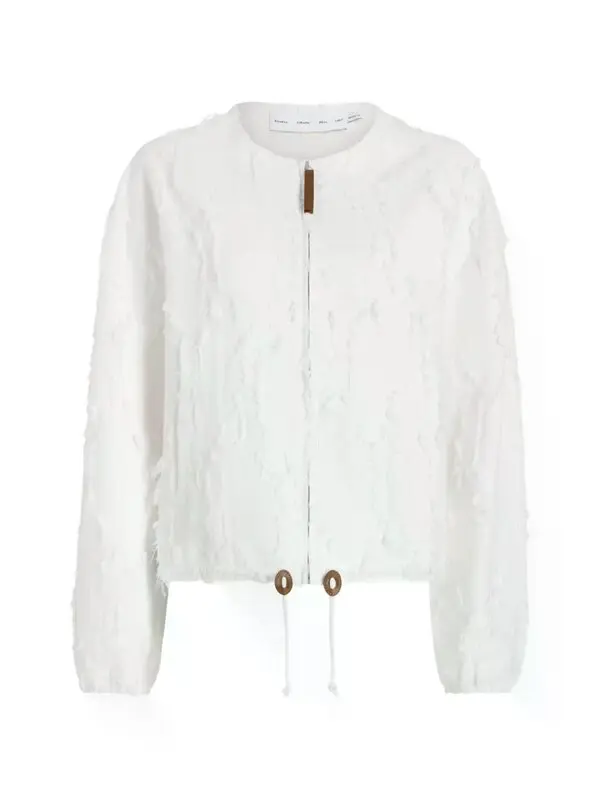 Proenza Schouler White Label Fringed Jacquard Jacket - Neutrals