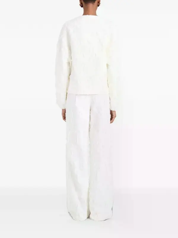 Proenza Schouler White Label Fringed Jacquard Jacket - Neutrals