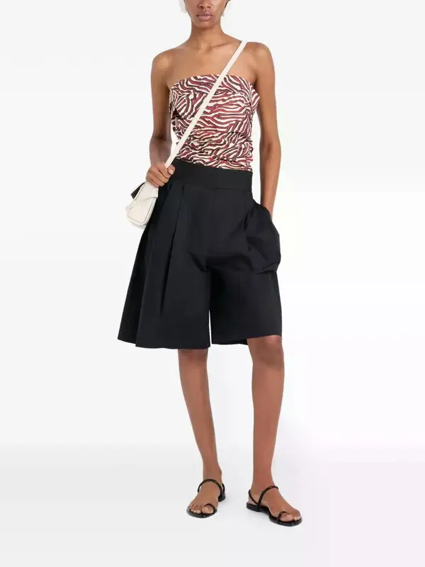 Proenza Schouler White Label Maisy Strapless Poplin Top - Red