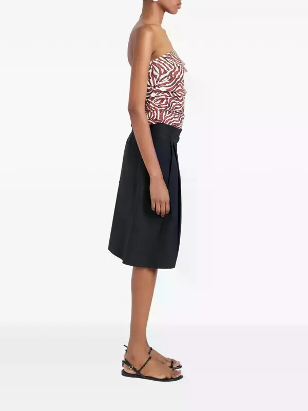 Proenza Schouler White Label Maisy Strapless Poplin Top - Red
