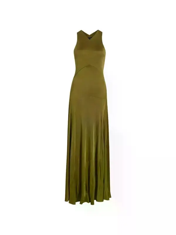 Proenza Schouler Naia V-neck Maxi Dress - Green