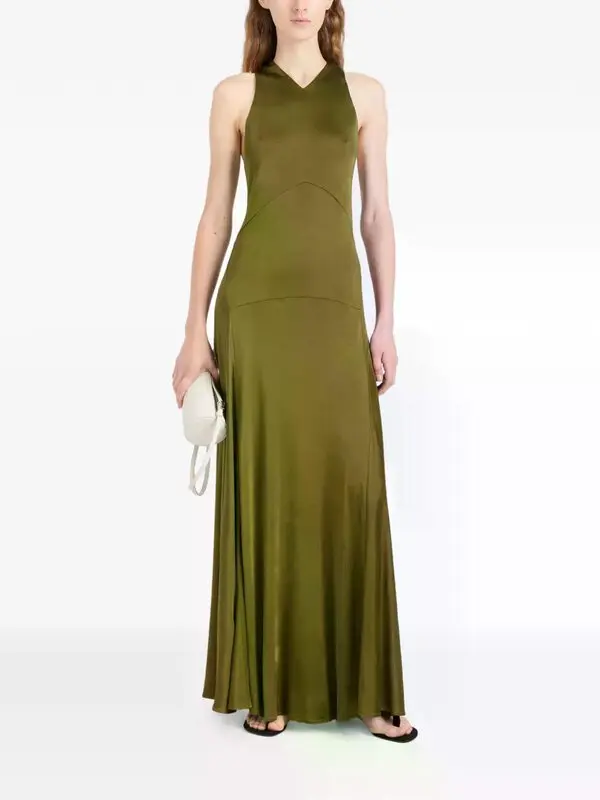 Proenza Schouler Naia V-neck Maxi Dress - Green