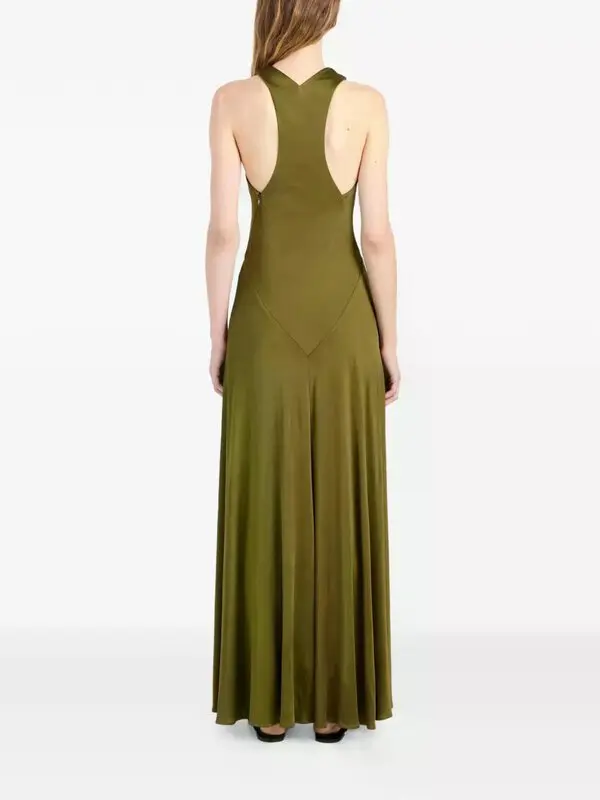 Proenza Schouler Naia V-neck Maxi Dress - Green