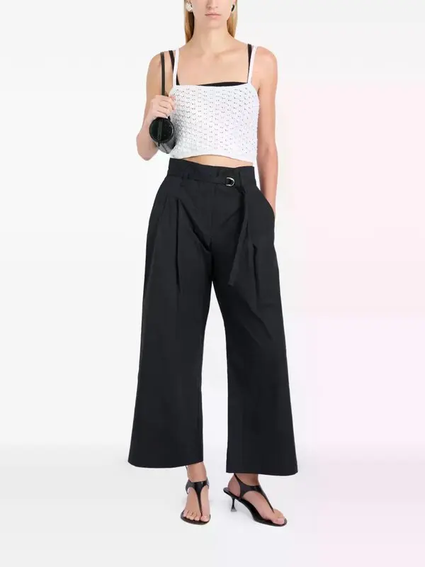 Proenza Schouler White Label Belted Trousers - Black