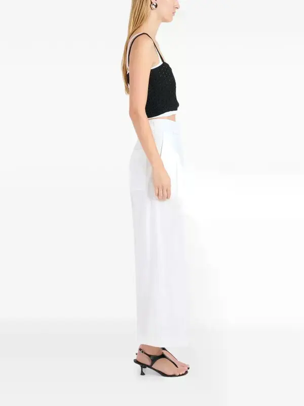 Proenza Schouler White Label Raver Belted Poplin Trousers