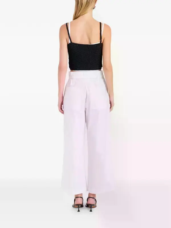 Proenza Schouler White Label Raver Belted Poplin Trousers