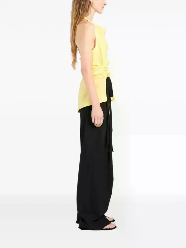 Proenza Schouler Melia Ruched Halterneck Top - Yellow