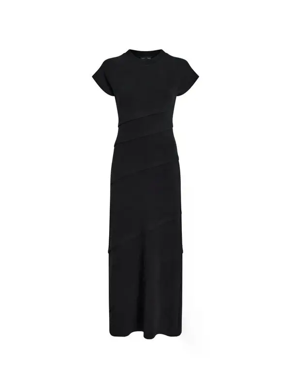 Proenza Schouler Hilma Tiered Jersey Midi Dress - Black