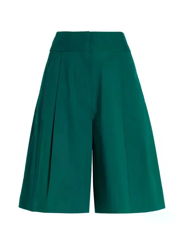 Proenza Schouler White Label Clio Pleated Shorts - Green