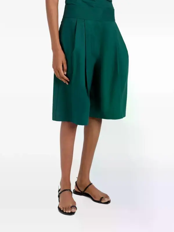 Proenza Schouler White Label Clio Pleated Shorts - Green