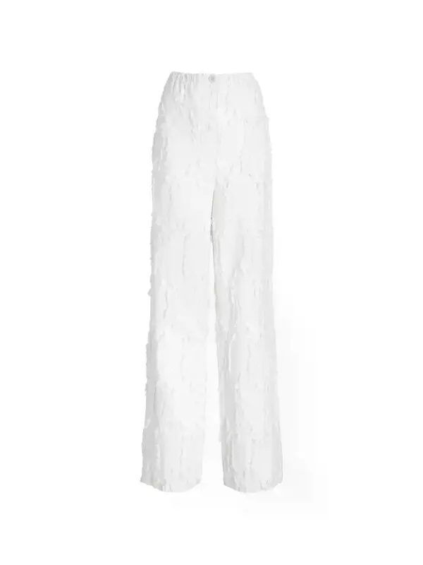 Proenza Schouler White Label Shilo Frayed-jacquard Trousers - Neutrals