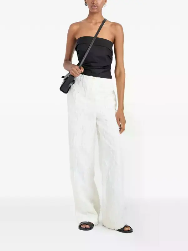 Proenza Schouler White Label Shilo Frayed-jacquard Trousers - Neutrals